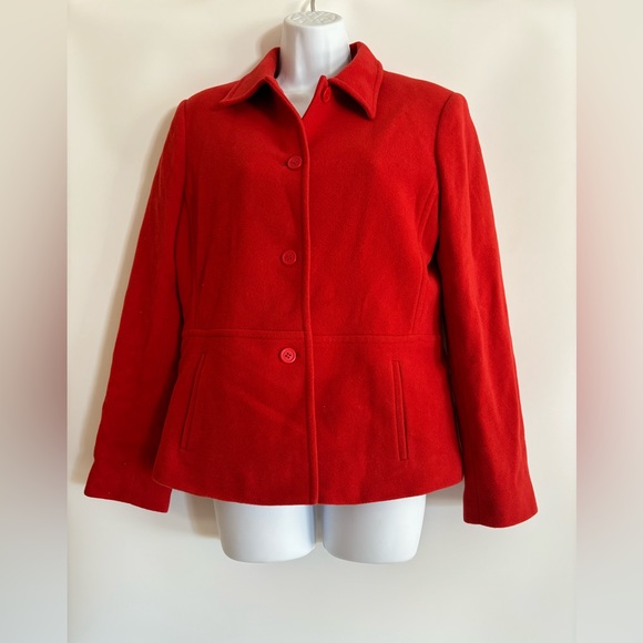 Kasper | Jackets & Coats | Kasper Co Wool Blend Blazer Jacket Burnt ...